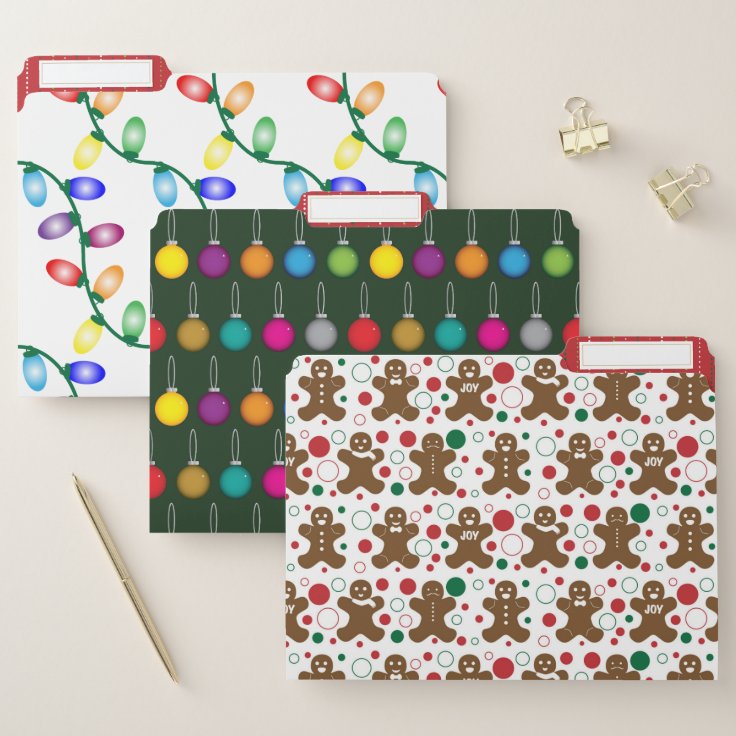 Christmas Spirit - File Folders | Zazzle