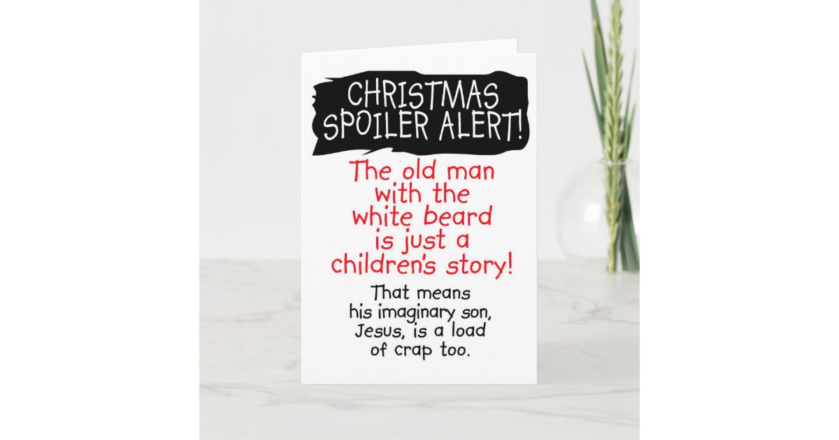 Christmas Spoiler Alert! Funny Christmas Holiday Card | Zazzle