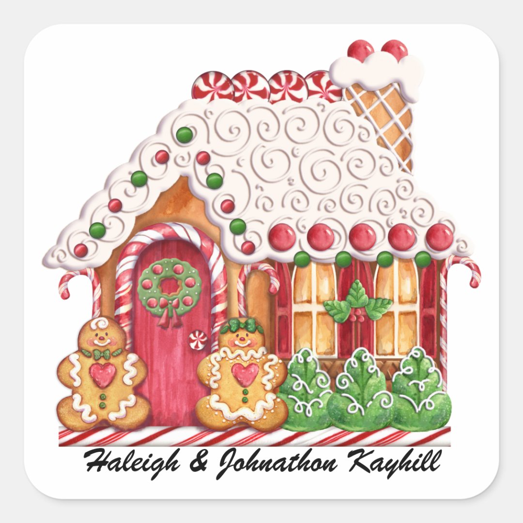Christmas Square Sticker | Zazzle