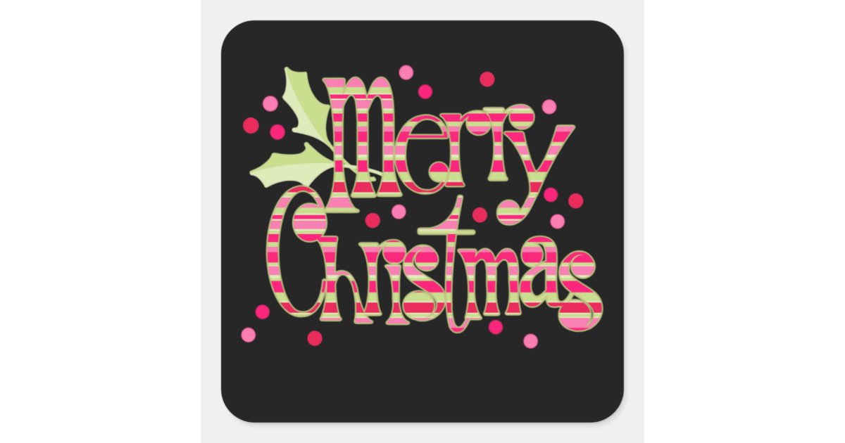 Christmas Square Sticker | Zazzle