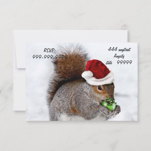 Christmas Squirrel card | Zazzle