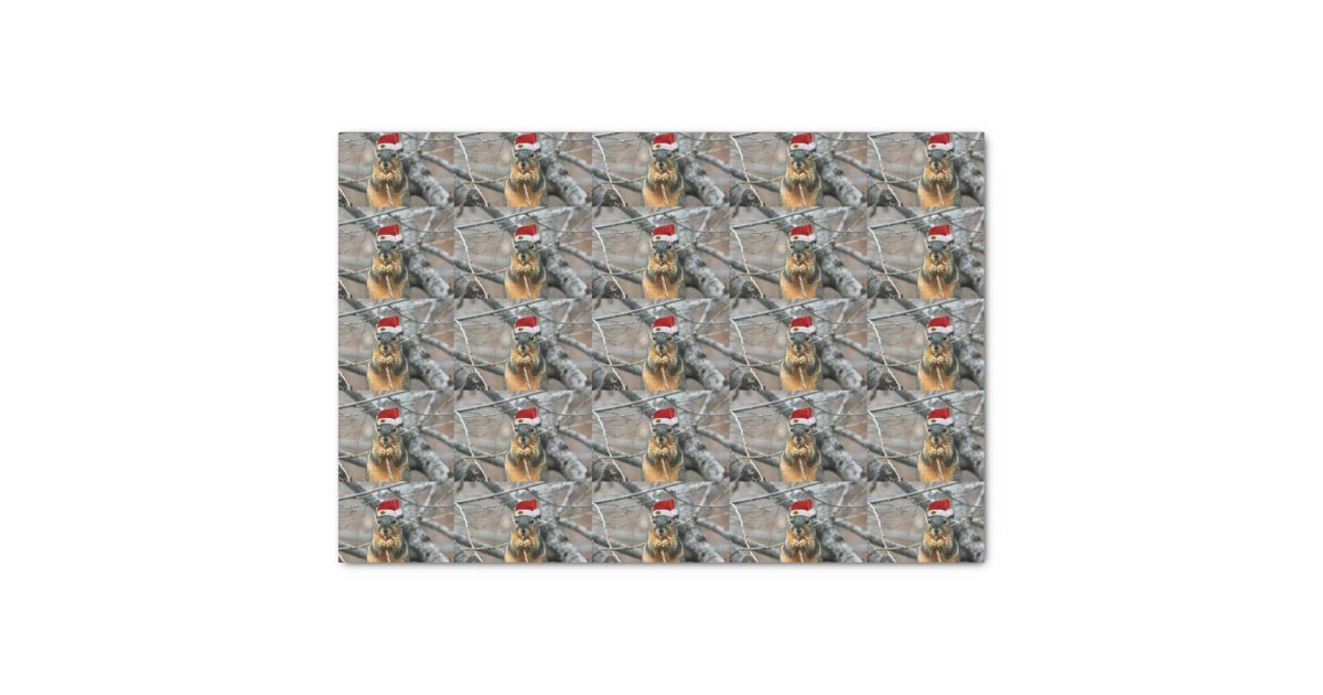 Christmas Squirrel Tissue Paper | Zazzle