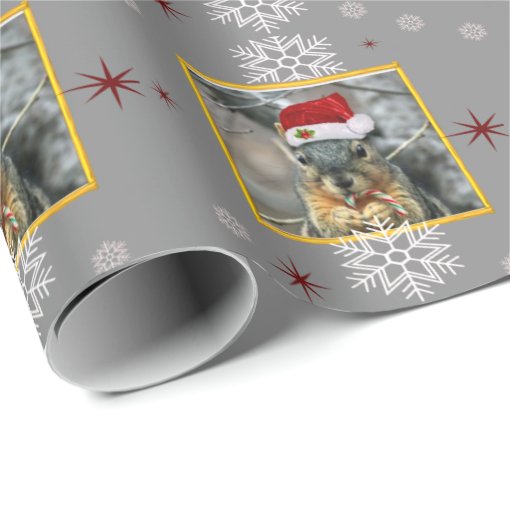 Christmas Squirrel Wrapping Paper | Zazzle