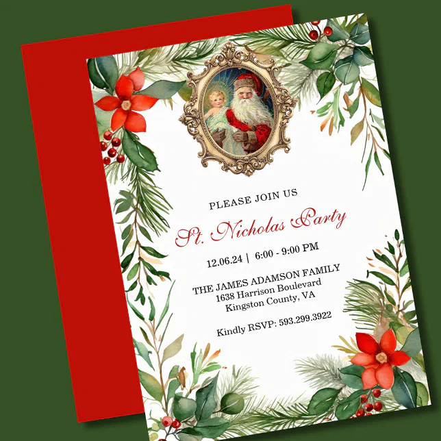 Christmas St. Nicholas Feast Day Party Invitation | Zazzle