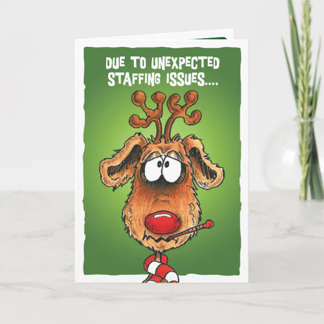 Christmas Staffing Issues Holiday Card | Zazzle