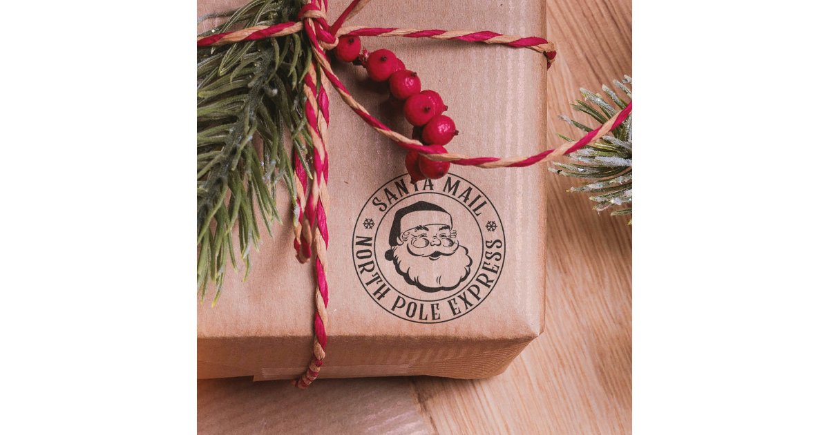 Christmas Stamp Special Delivery Santa Claus Stamp | Zazzle