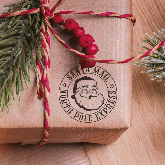 Christmas Stamp Special Delivery Santa Claus Stamp | Zazzle