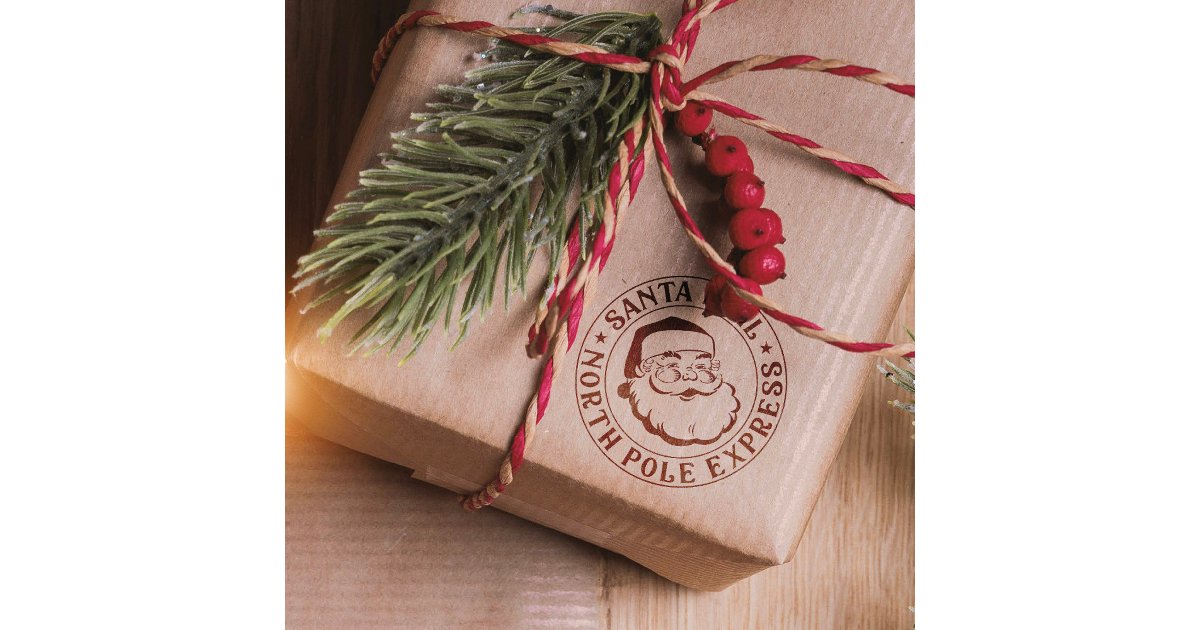 Christmas Stamp Special Delivery Santa Claus Stamp | Zazzle