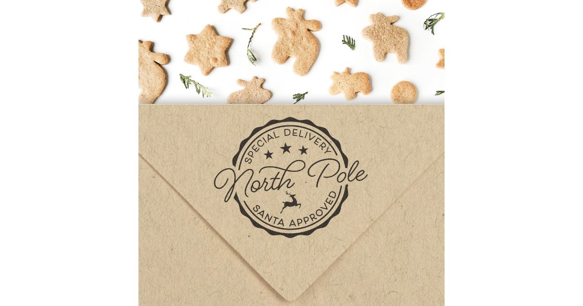Christmas Stamp Special Delivery Santa Claus Stamp | Zazzle