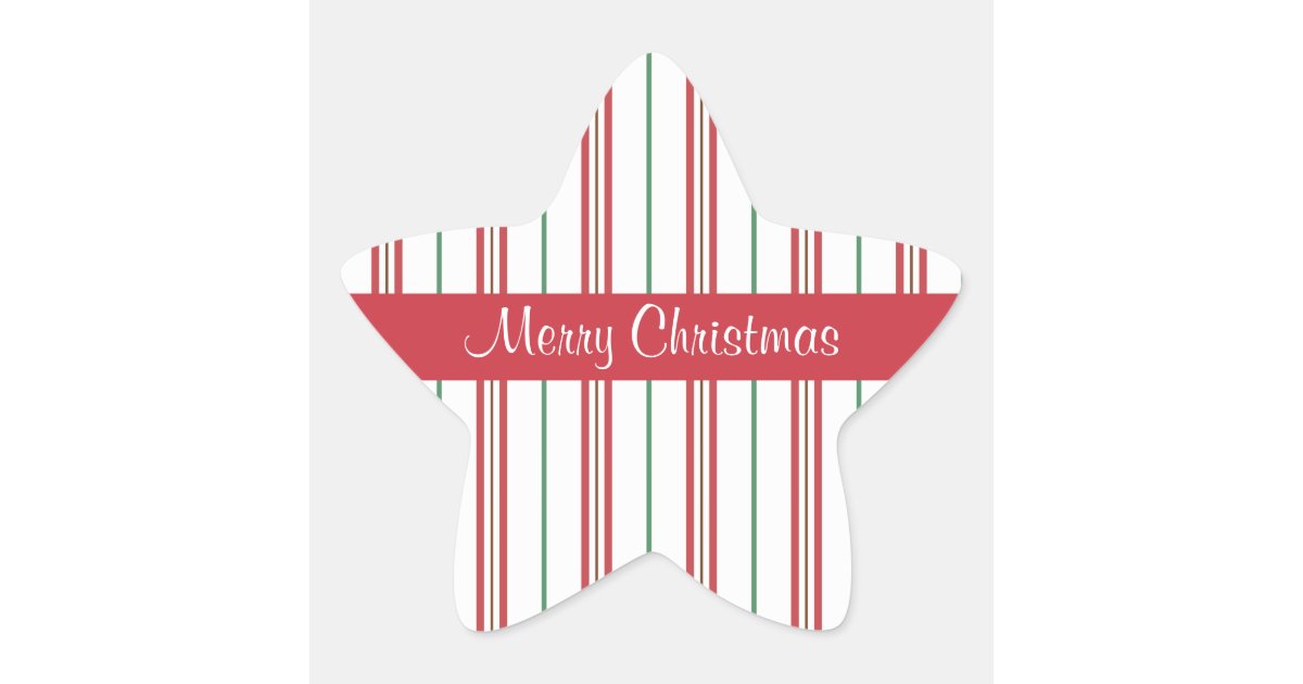 Christmas Star Stickers | Zazzle