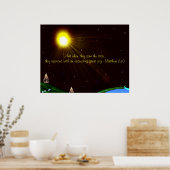 Christmas Star with Scripture Poster | Zazzle