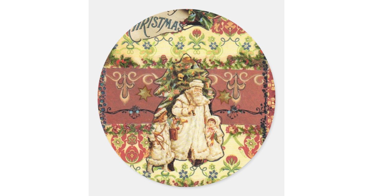 christmas stickers large 3" | Zazzle