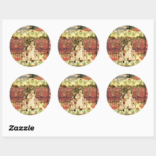 christmas stickers large 3" | Zazzle