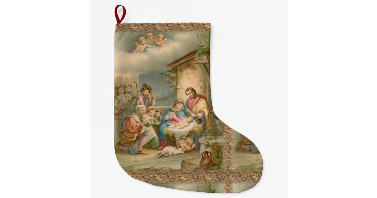 Christmas Stocking, Jesus Christ Large Christmas Stocking | Zazzle