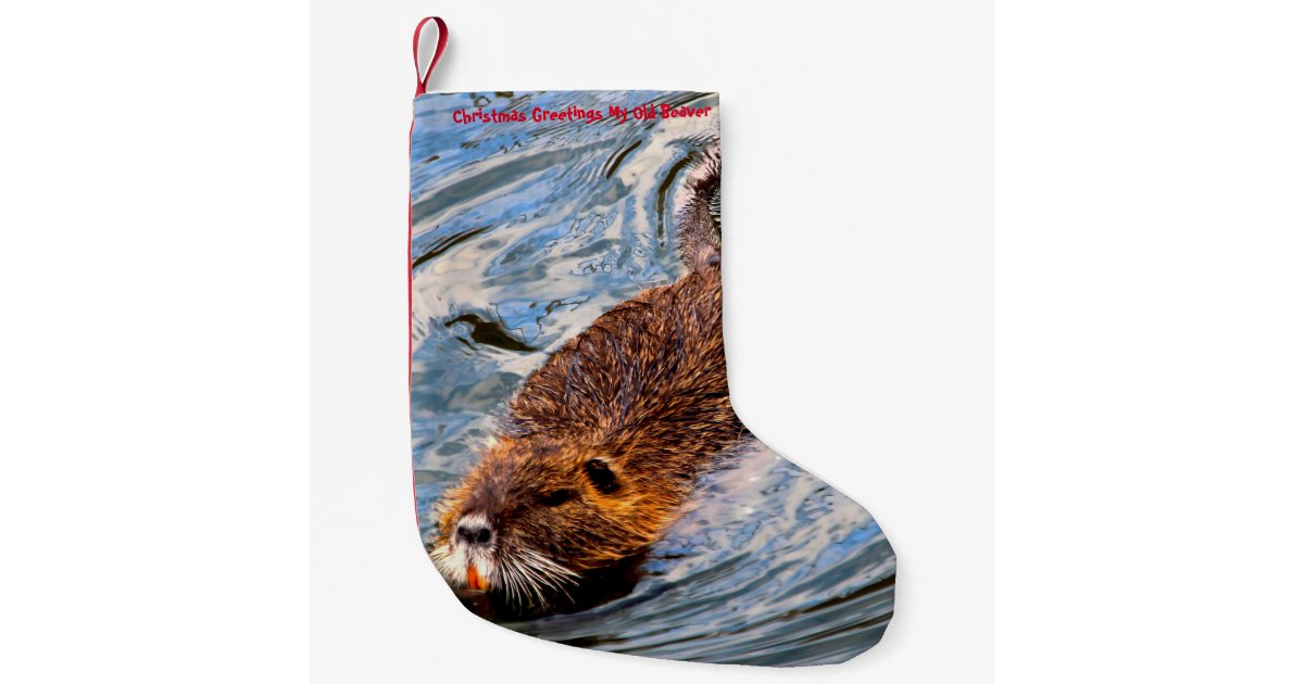 Christmas Stocking My Old Beaver | Zazzle