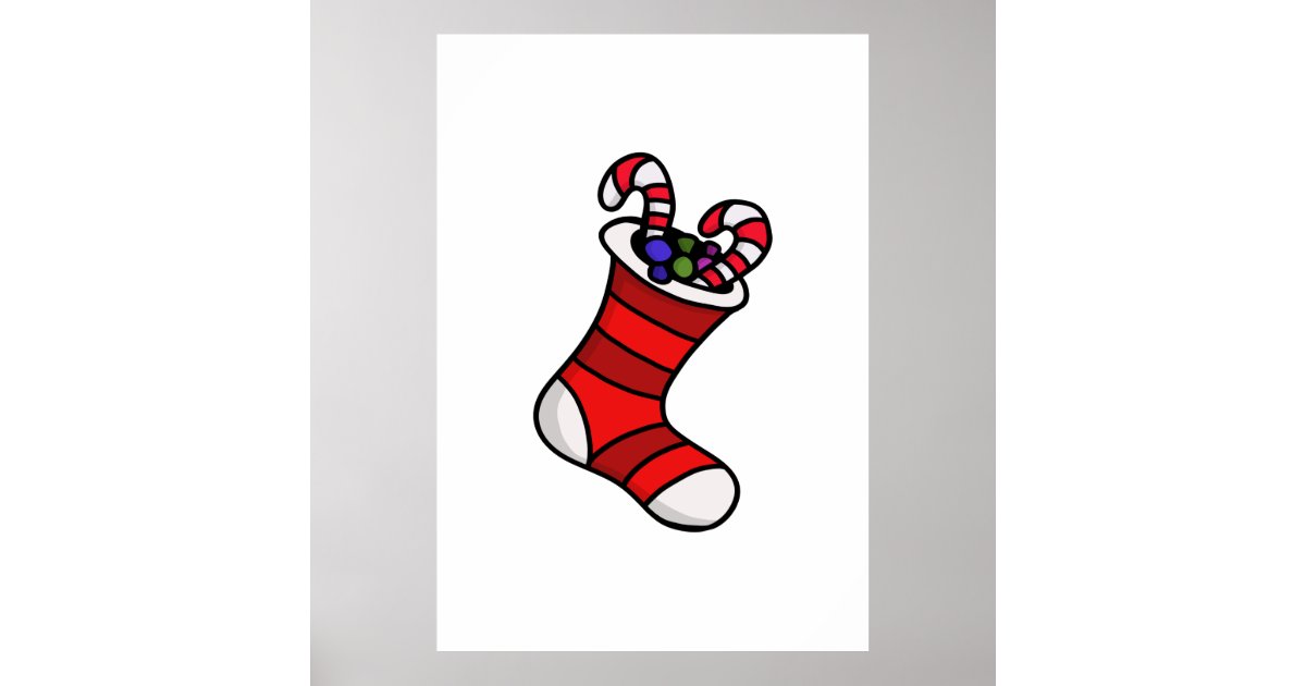 Christmas stocking poster | Zazzle