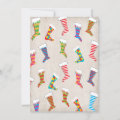 Christmas Stocking Sock Swap clothesline Exchange Invitation | Zazzle