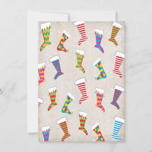 Christmas Stocking Sock Swap clothesline Exchange Invitation | Zazzle