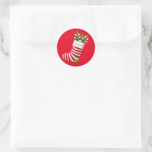 Christmas Stocking Stickers | Zazzle