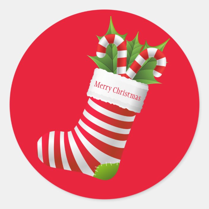Christmas Stocking Stickers | Zazzle.com