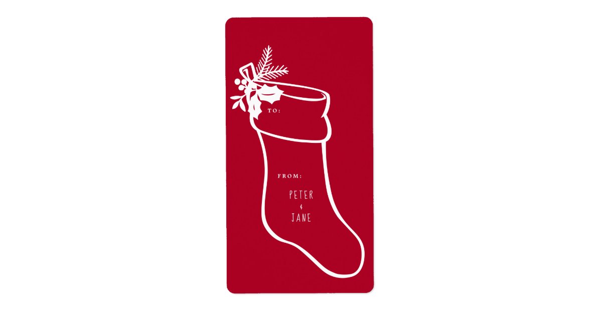 Christmas stockings design label | Zazzle