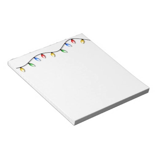 Christmas String Lights Note Pad | Zazzle