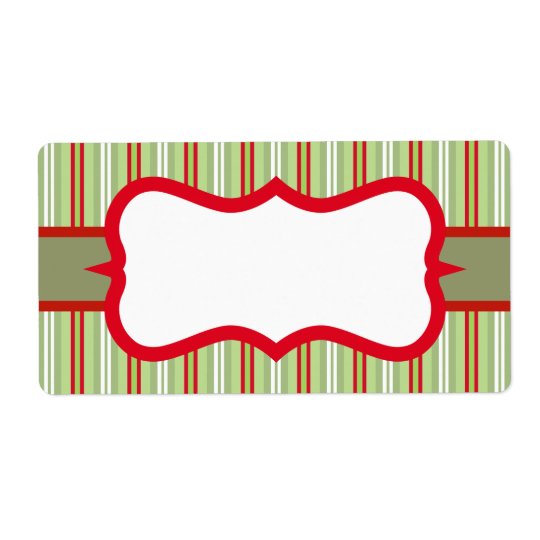 Christmas Striped Labels | Zazzle.com
