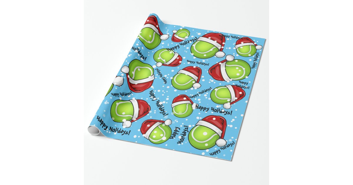 Christmas Style Tennis Ball Wrapping Paper | Zazzle