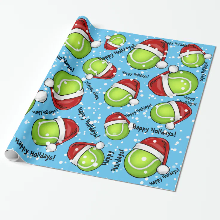 Christmas Style Tennis Ball Wrapping Paper | Zazzle