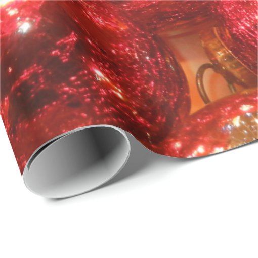 Christmas Stylish Shiny Lighting Ornaments Texture Wrapping Paper | Zazzle