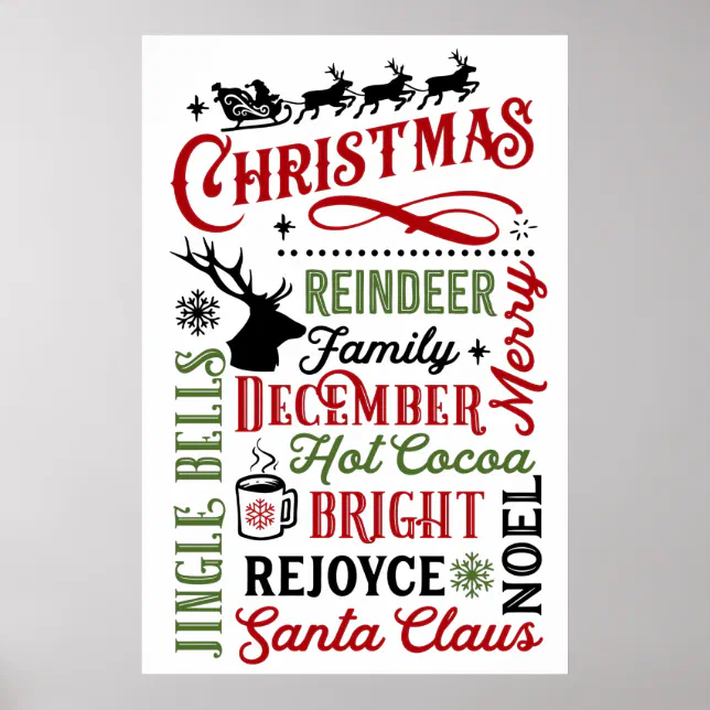 Christmas Subway Poster | Zazzle
