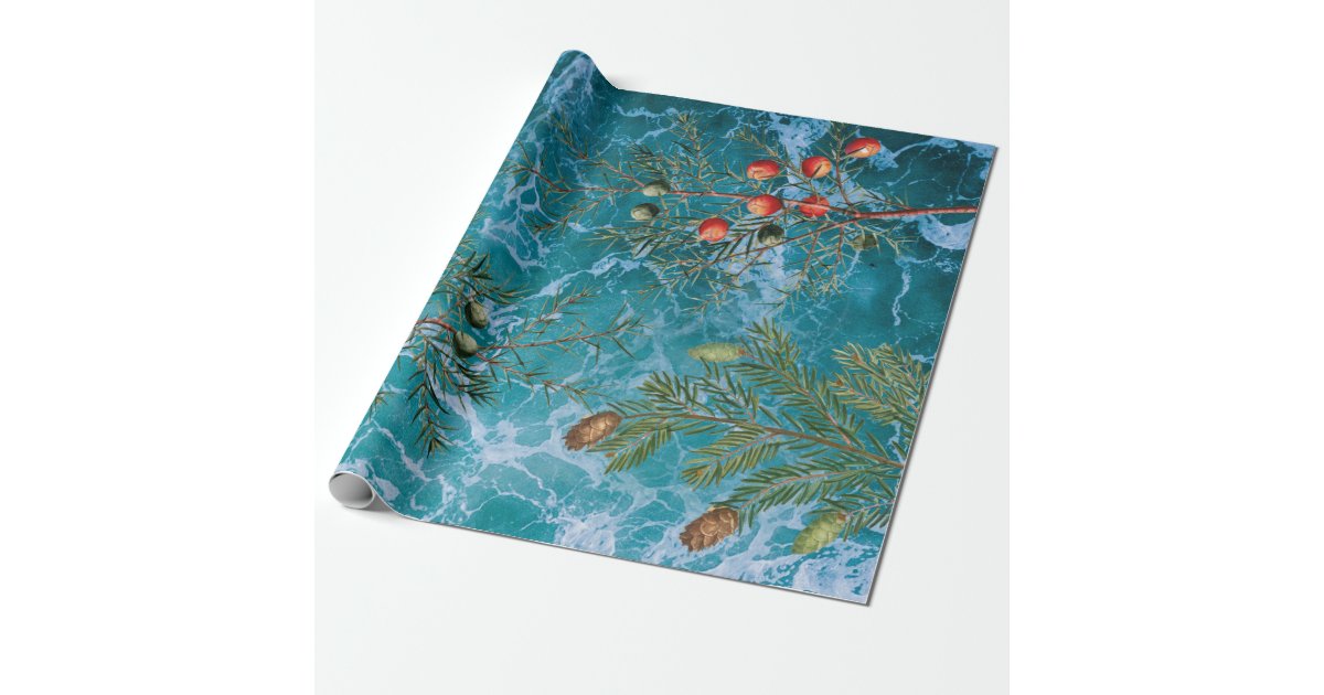 Christmas Summer Ocean Beach Wrapping Paper | Zazzle