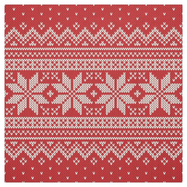Christmas Sweater Knitting Pattern - RED Fabric | Zazzle