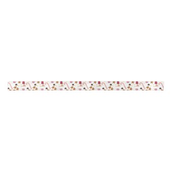 Christmas Sweeties Candies, Peppermints Candy Cane Satin Ribbon | Zazzle