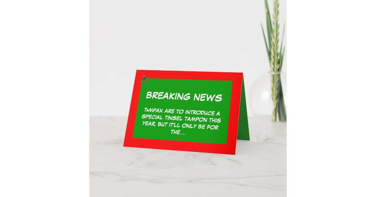 Christmas tampon holiday card | Zazzle
