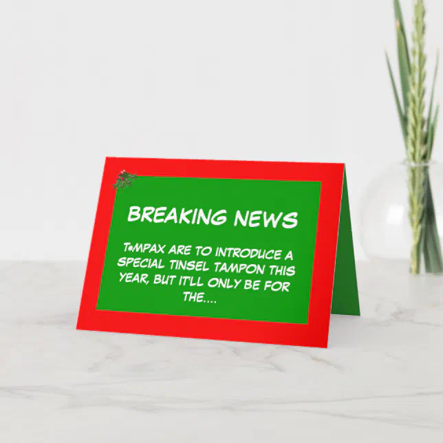 Christmas tampon holiday card | Zazzle