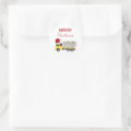 Christmas Tanker Truck Transportation Trucks Classic Round Sticker | Zazzle