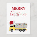 Christmas Tanker Truck Transportation Trucks Holiday Postcard | Zazzle