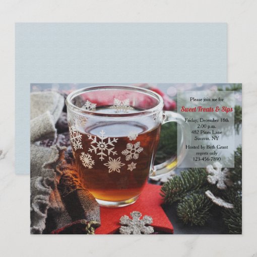 Christmas Tea Invitation | Zazzle