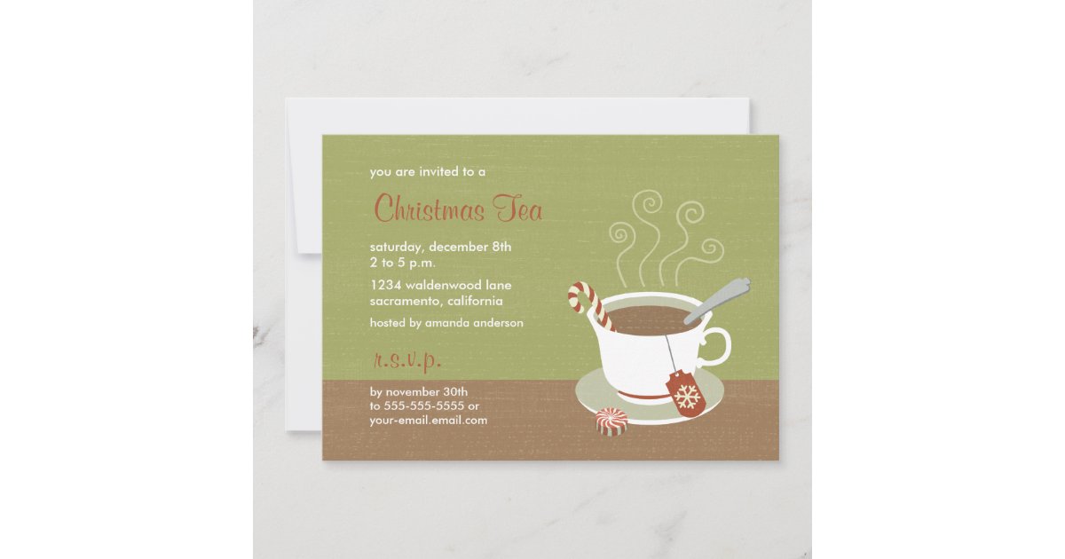 Christmas Tea of Holiday Tea Invitations | Zazzle