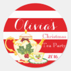 Christmas Tea Party Name Tag | Zazzle.com