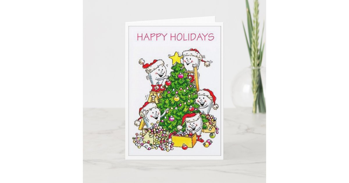Christmas Teeth Dentist Greeting Card | Zazzle