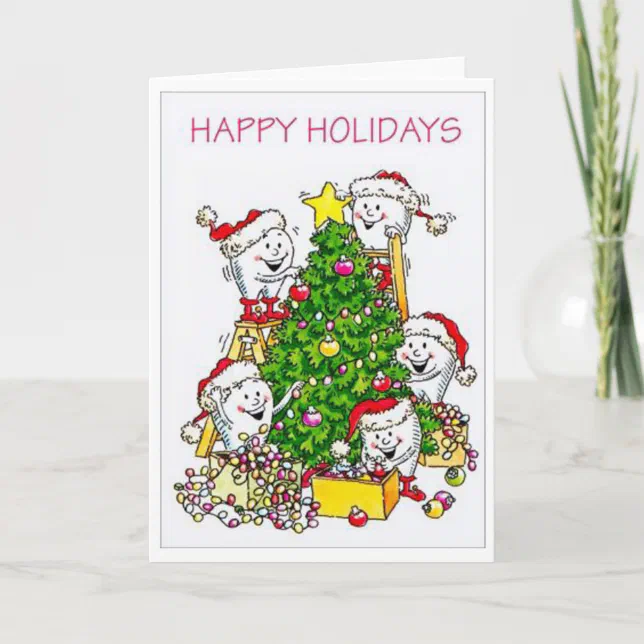 Christmas Teeth Dentist Greeting Card | Zazzle
