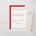 Christmas Thank You Letter From Kids Stationery | Zazzle
