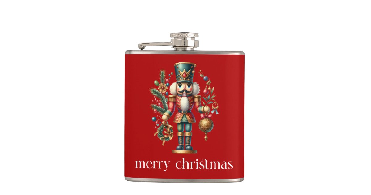 Christmas Theme Nutcracker Flask | Zazzle