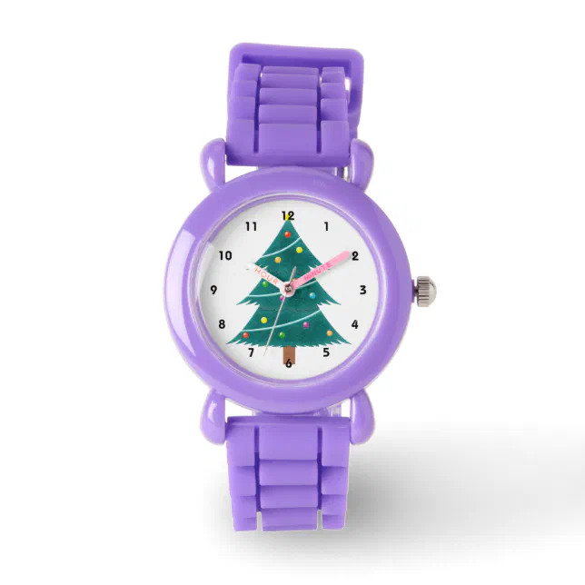 Christmas Themed Red Glitter Watch | Zazzle