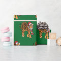 Christmas Tiger Wrapping Paper | Zazzle
