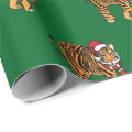 Christmas Tiger Wrapping Paper | Zazzle