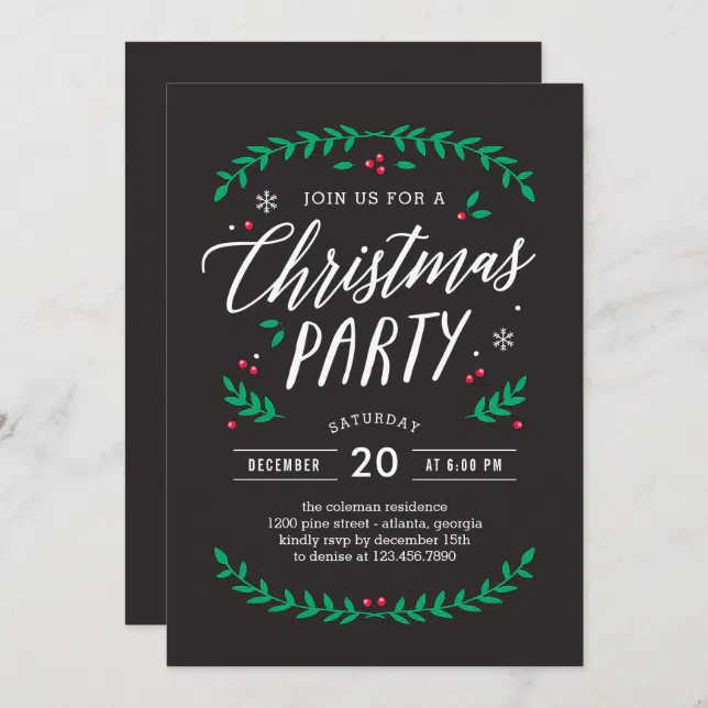 Christmas Time EDITABLE COLOR Party Invitation | Zazzle