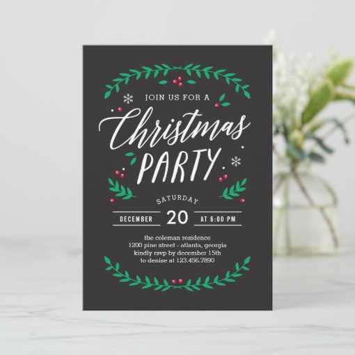 Christmas Time EDITABLE COLOR Party Invitation | Zazzle